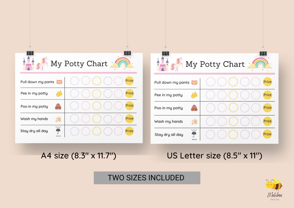Printable Unicorn Potty Training Chart Sticker Chart - Etsy