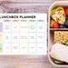 Printable Lunchbox Planner • School Lunch Box Planner • Packing Kids ...