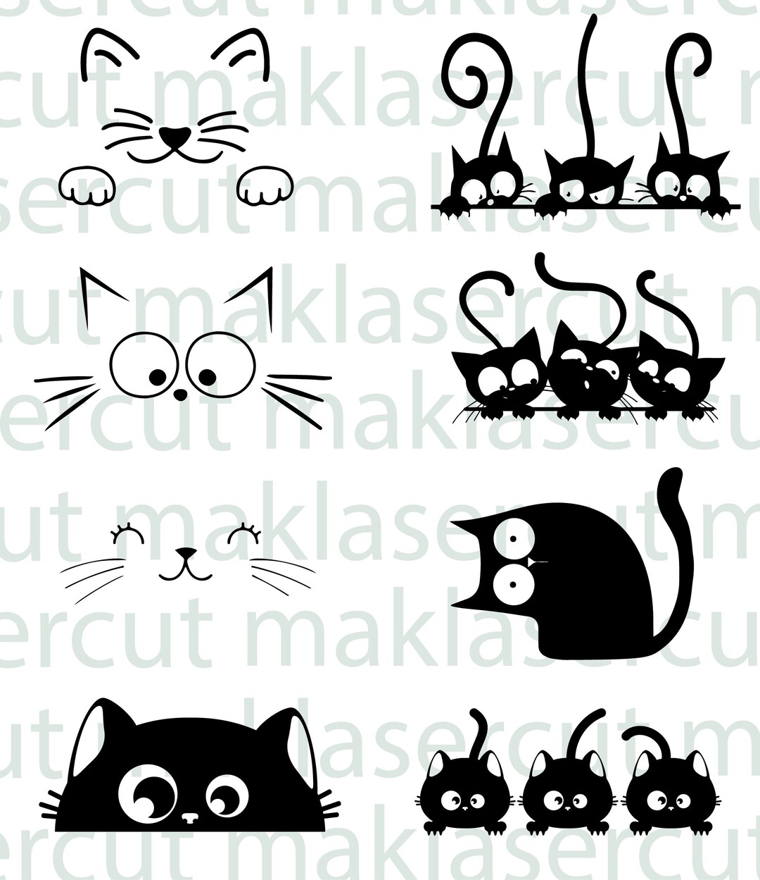 Cat Cut Files SVG - Etsy