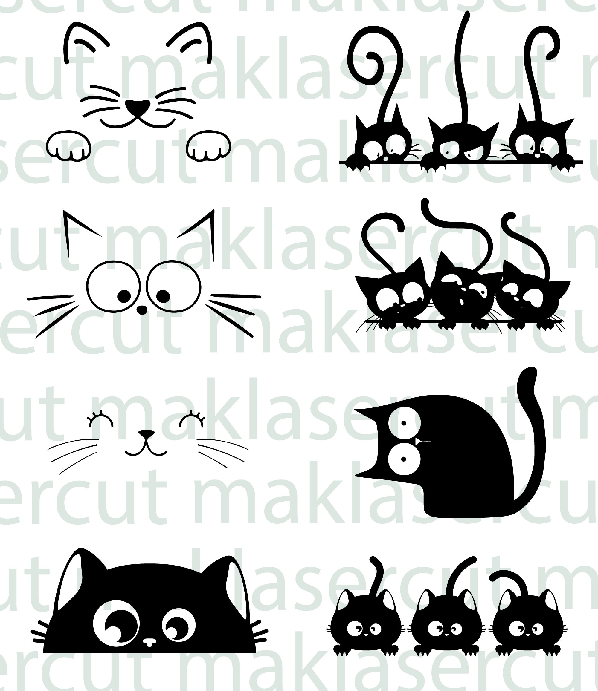 Cat Cut Files SVG - Etsy
