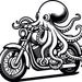 Octopus Motorcycle Svg,png,pdf and Ai Files - Etsy