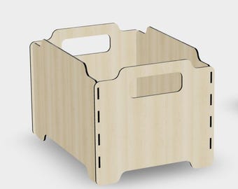 Laser Cut Stackable Hinged Storage Box Cutting Pattern Files Dxf Svg - Etsy