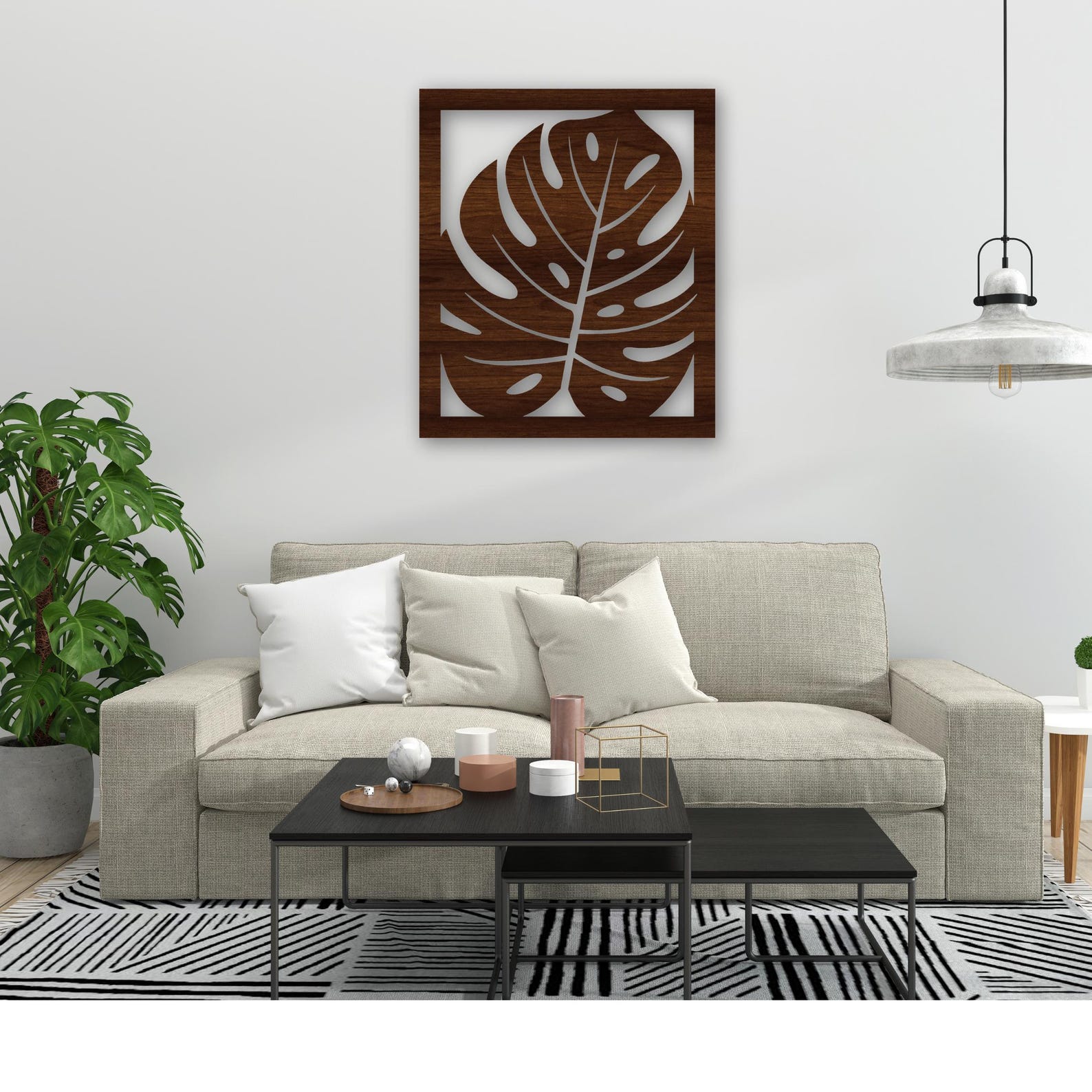 Monstera Leaf Digital Wall Art – Laser Cut and CNC Ready Design File - Etsy