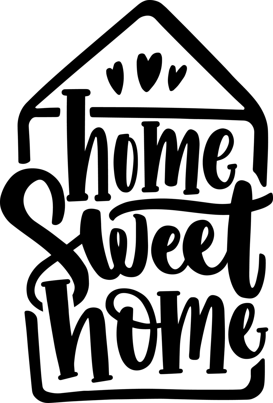 Home Sweet Home Cut File Svg,ai,pdf,dxf,png - Etsy