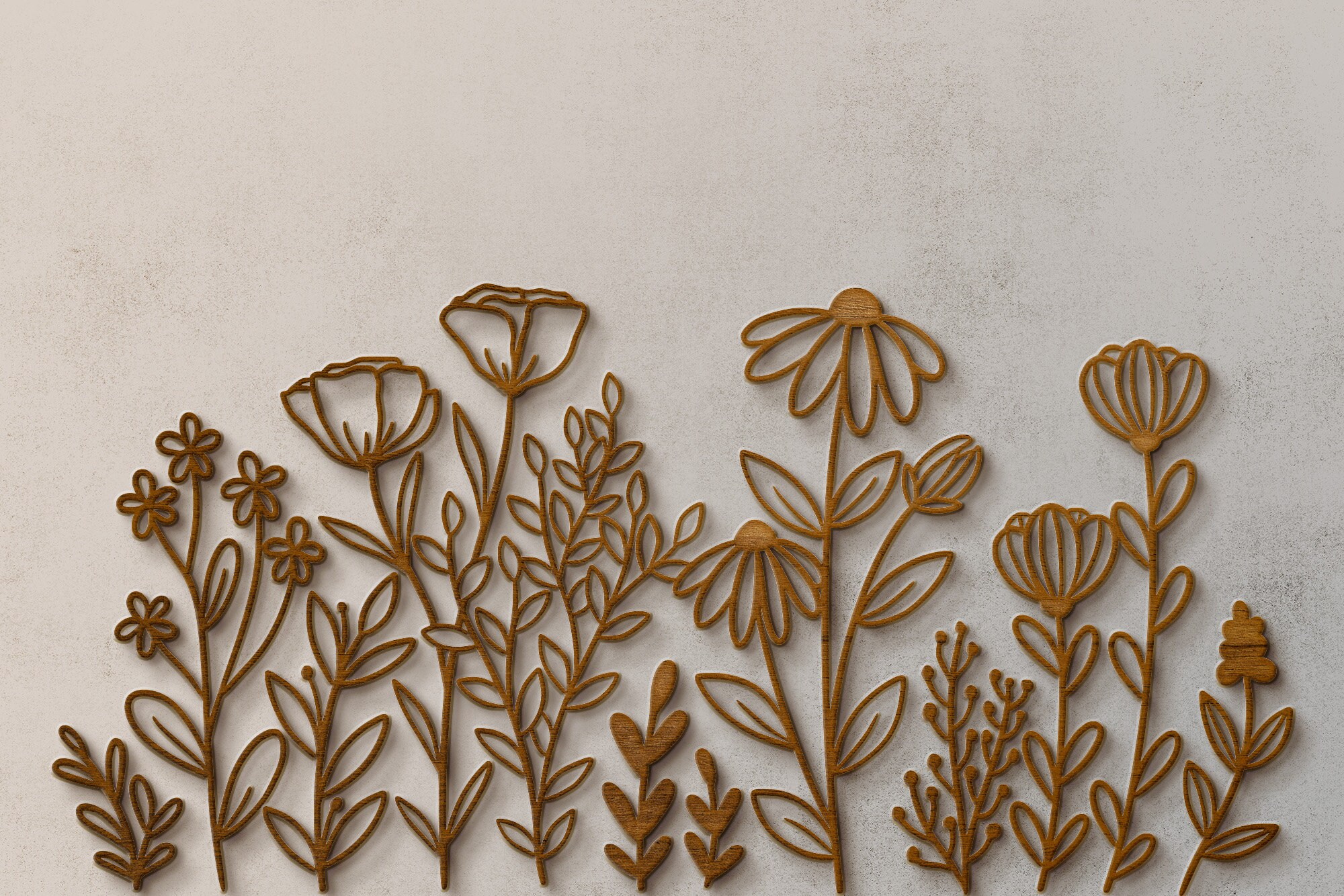 Wall Flowers Laser Cut Files, Png, Pdf, Ai, Svg, Dxf, Cricut Cut Files ...