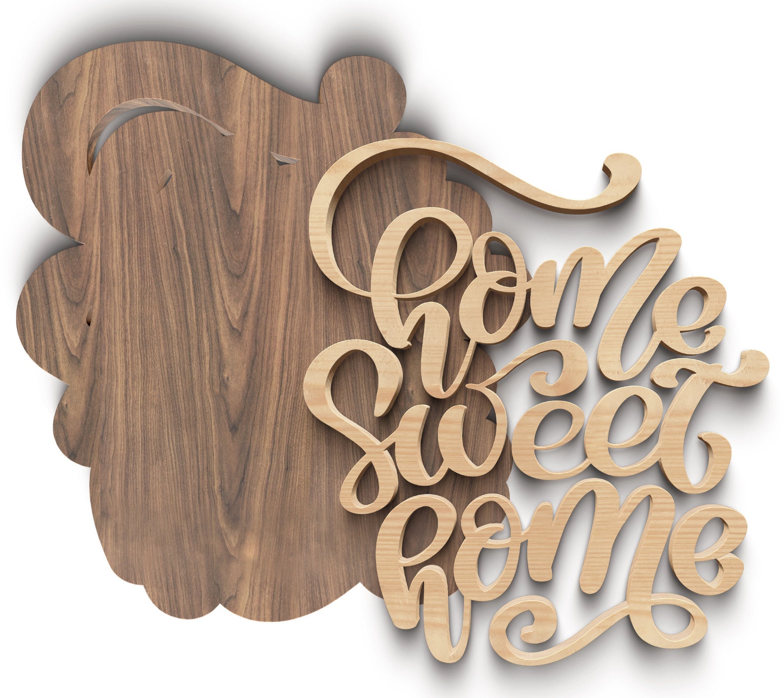 Home Sweet Home, Lazer Kesim Dosyası, Glowforge Ve Lazerler Için Ahşap ...