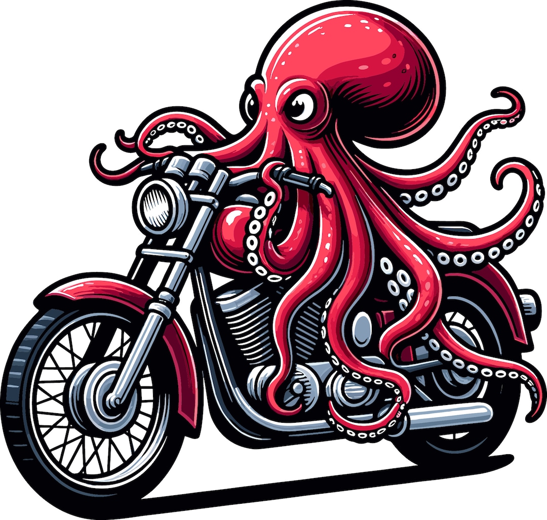 Octopus Motorcycle Svg,png,pdf and Ai Files - Etsy