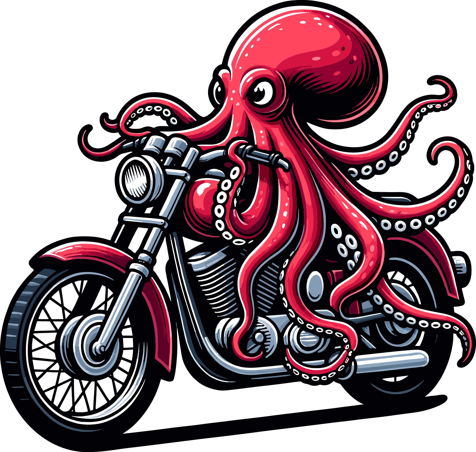 Octopus Motorcycle Svg,png,pdf and Ai Files - Etsy