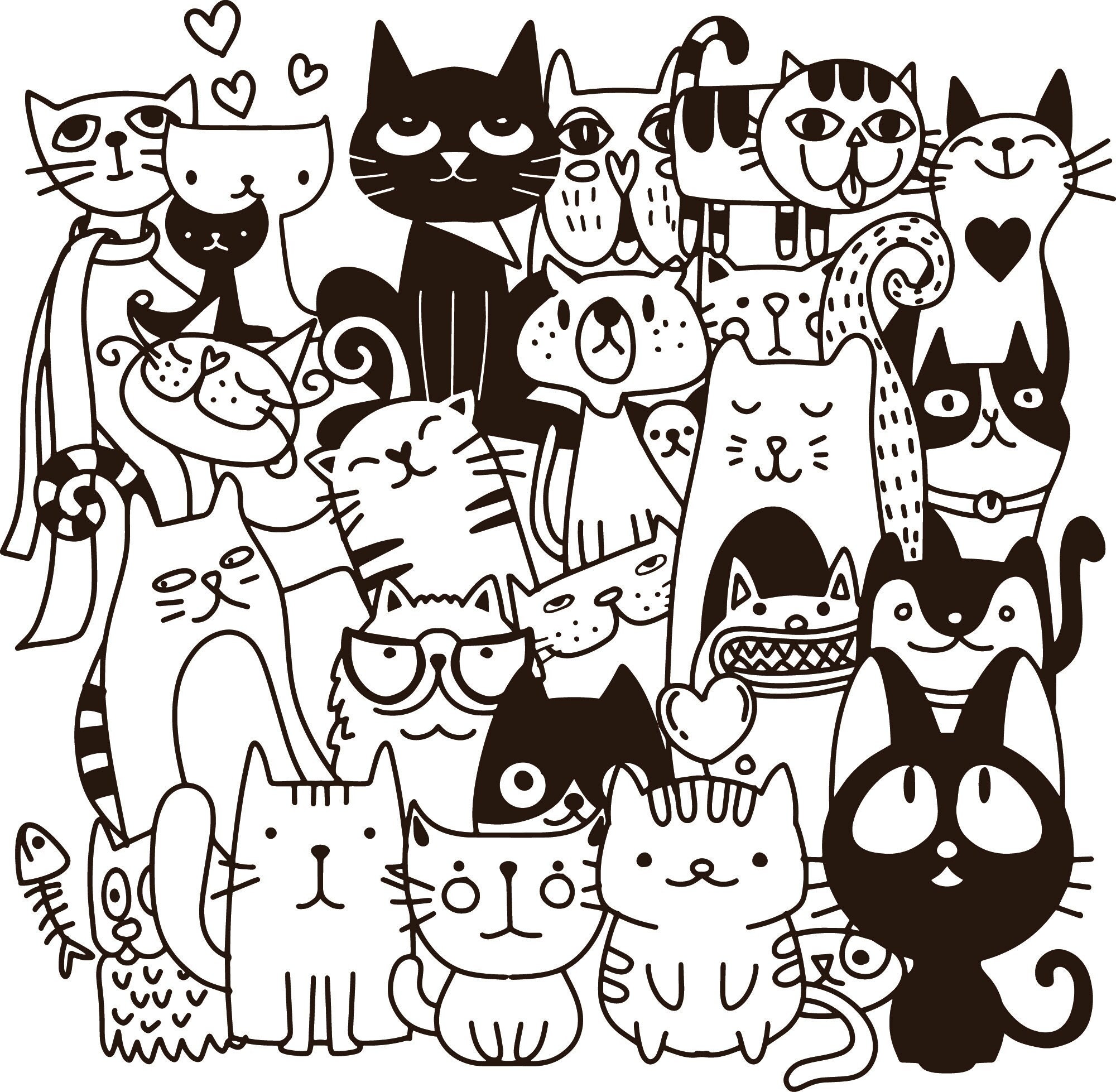 Cats Cutting File SVG - Etsy