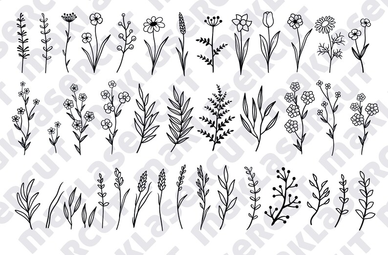 55 Flowers Svg Files - Etsy
