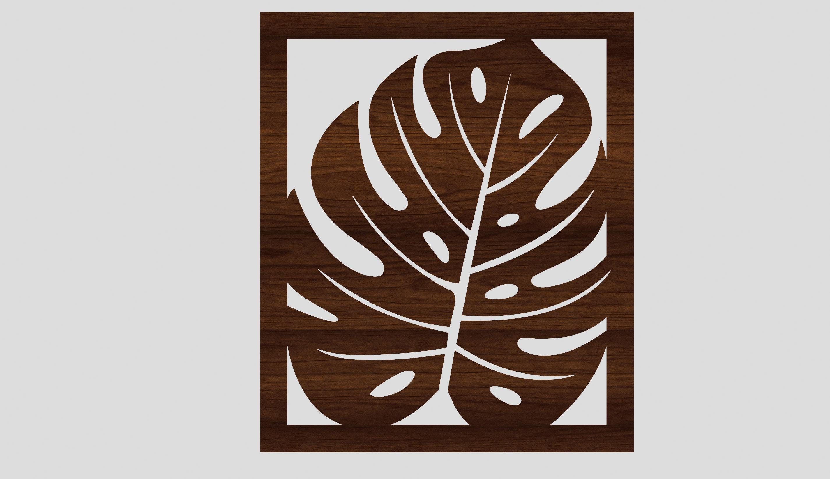 Monstera Leaf Digital Wall Art – Laser Cut and CNC Ready Design File - Etsy