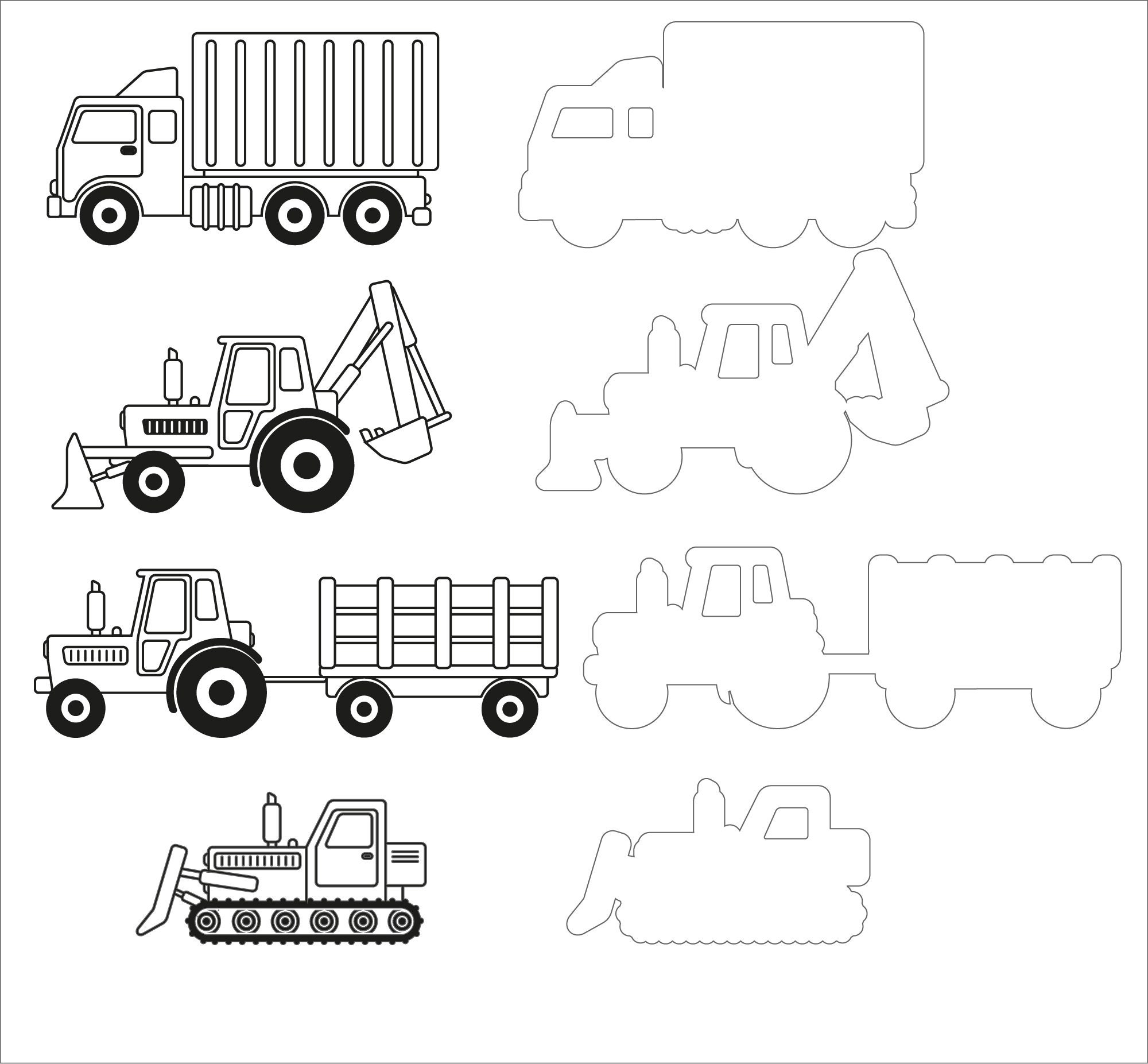 Truck Laser Cut Files SVG,AI,DXF - Etsy