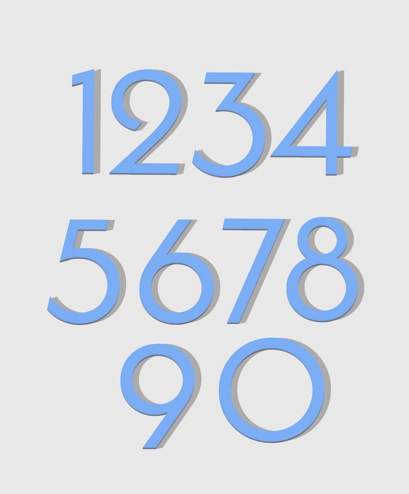 3D Numbers STL Files, 10 Cm. 2 Set - Etsy