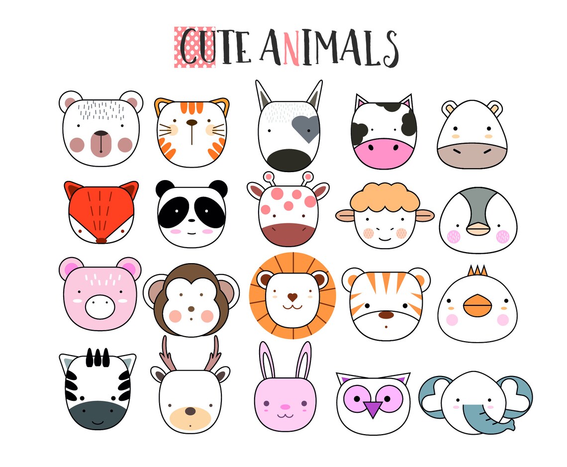 20 Cute Animal Svg, Png, Jpg, Dxf, Whale Cut File, Cute Animal, Animal ...