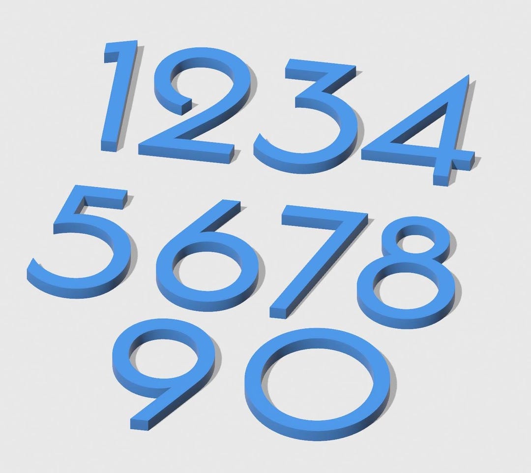 3D Numbers STL Files, 10 Cm. 2 Set - Etsy
