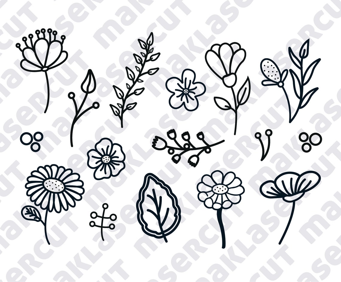 55 Flowers Svg Files - Etsy