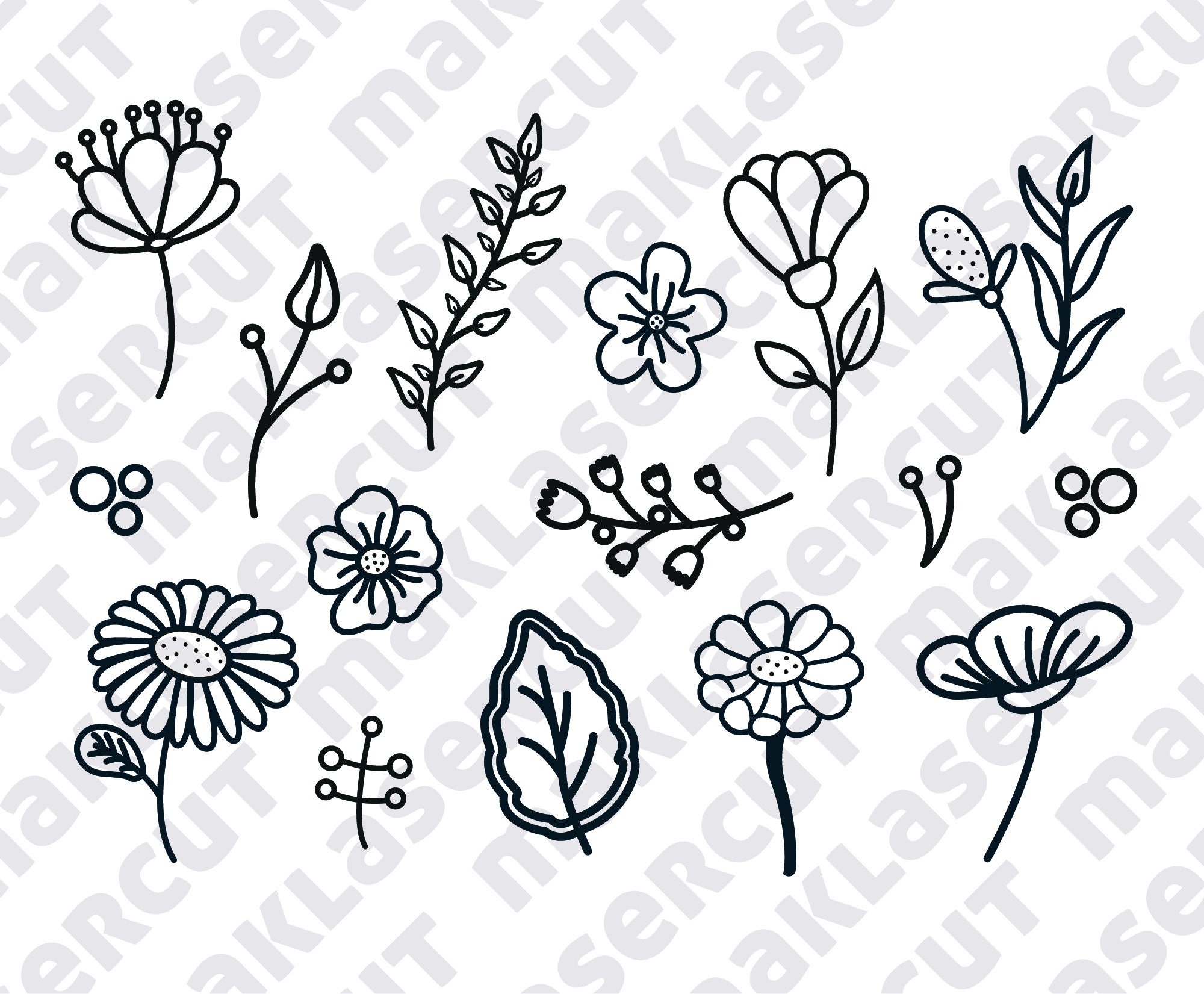55 Flowers Svg Files - Etsy
