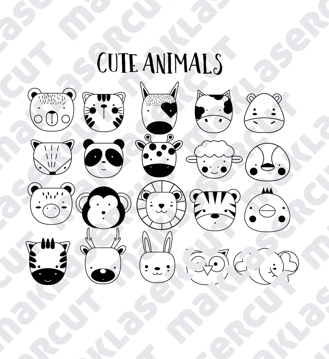 20 Cute Animal Svg, Png, Jpg, Dxf, Whale Cut File, Cute Animal, Animal ...
