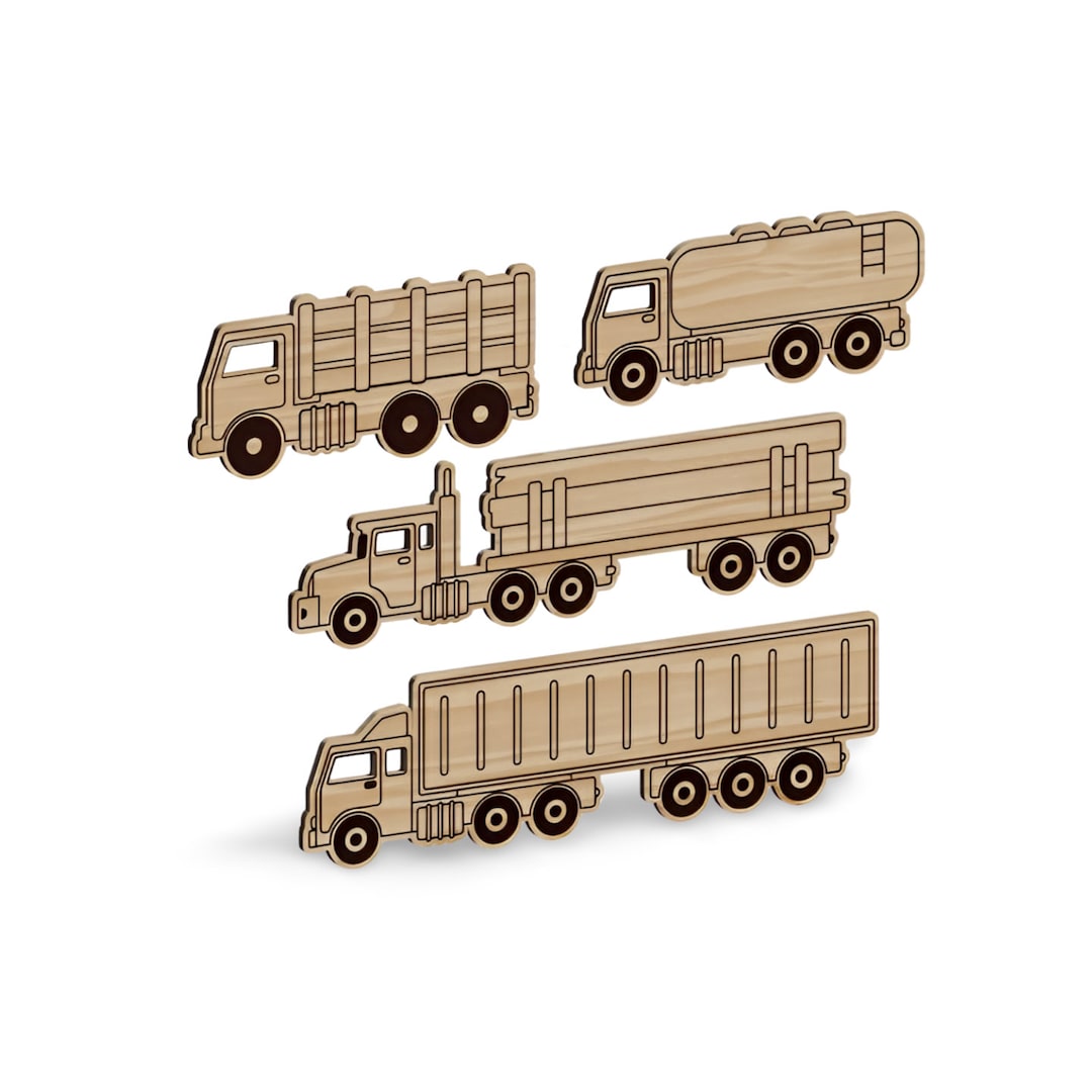 Truck Laser Cut Files (3mm) Ai, Svg, Dxf, Pdf, Dwg, Truck Vector, Truck ...
