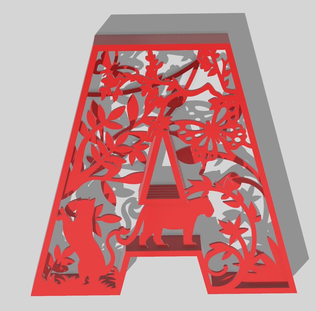 Alphabet Multilayer 3D Print File, STL Files, Scan QR Code to See the ...