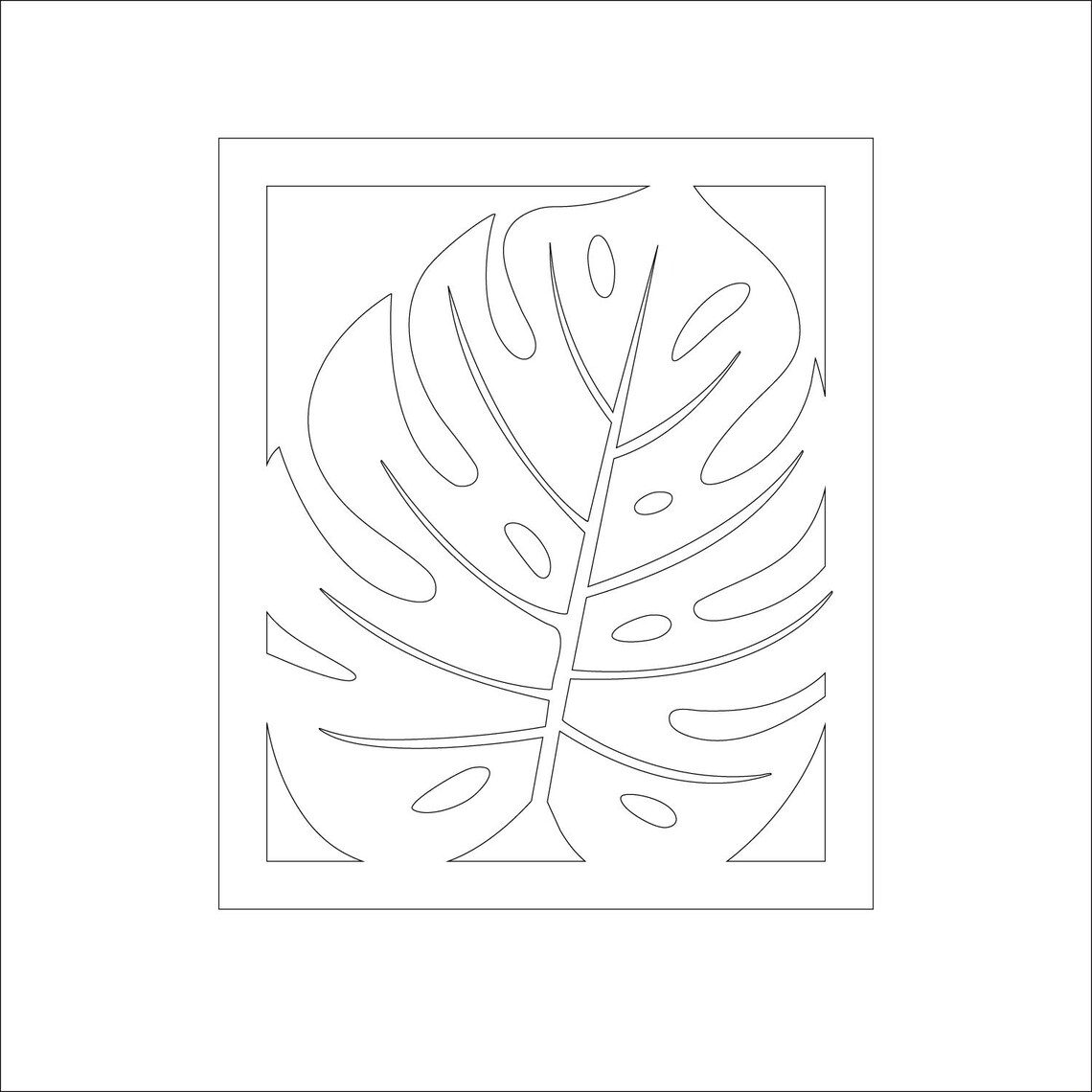 Monstera Leaf Digital Wall Art – Laser Cut and CNC Ready Design File - Etsy