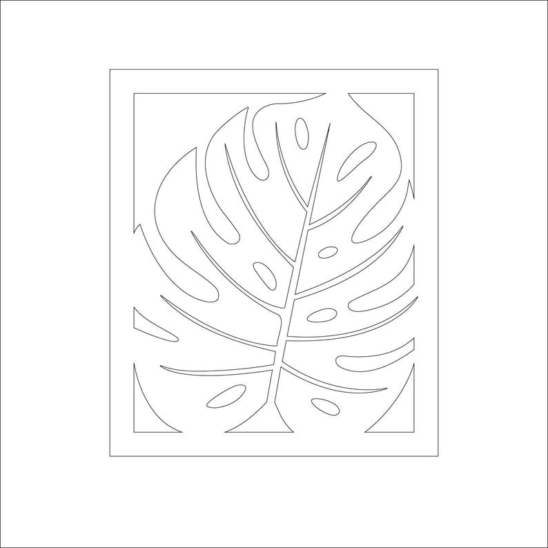 Monstera Leaf Digital Wall Art – Laser Cut and CNC Ready Design File - Etsy