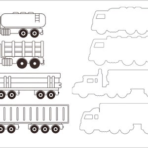 Truck Laser Cut Files (3mm) Ai, Svg, Dxf, Pdf, Dwg, Truck Vector, Truck ...