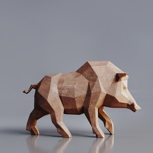 Boar. Drawings in DXF Format for Assembly Geometric Sculpture From ...