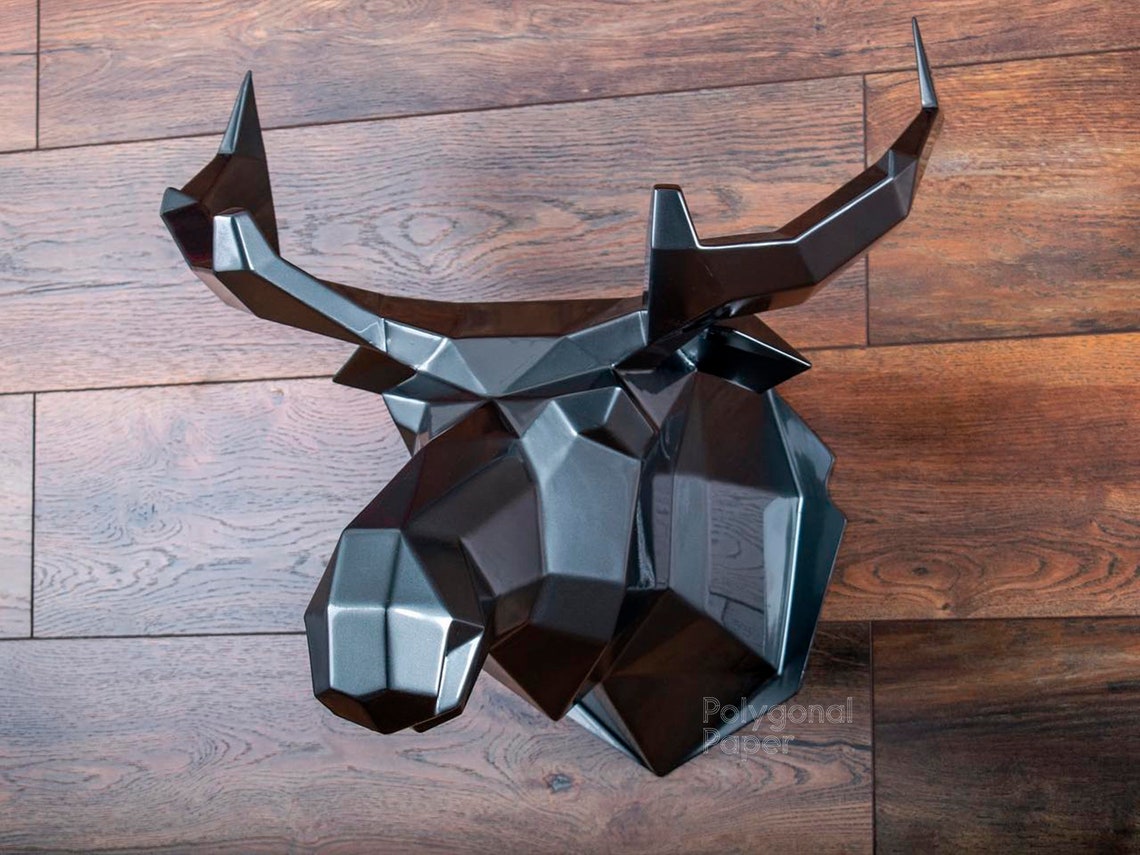 Moose Head in DXF and PDF Format for Assembly From Sheet - Etsy