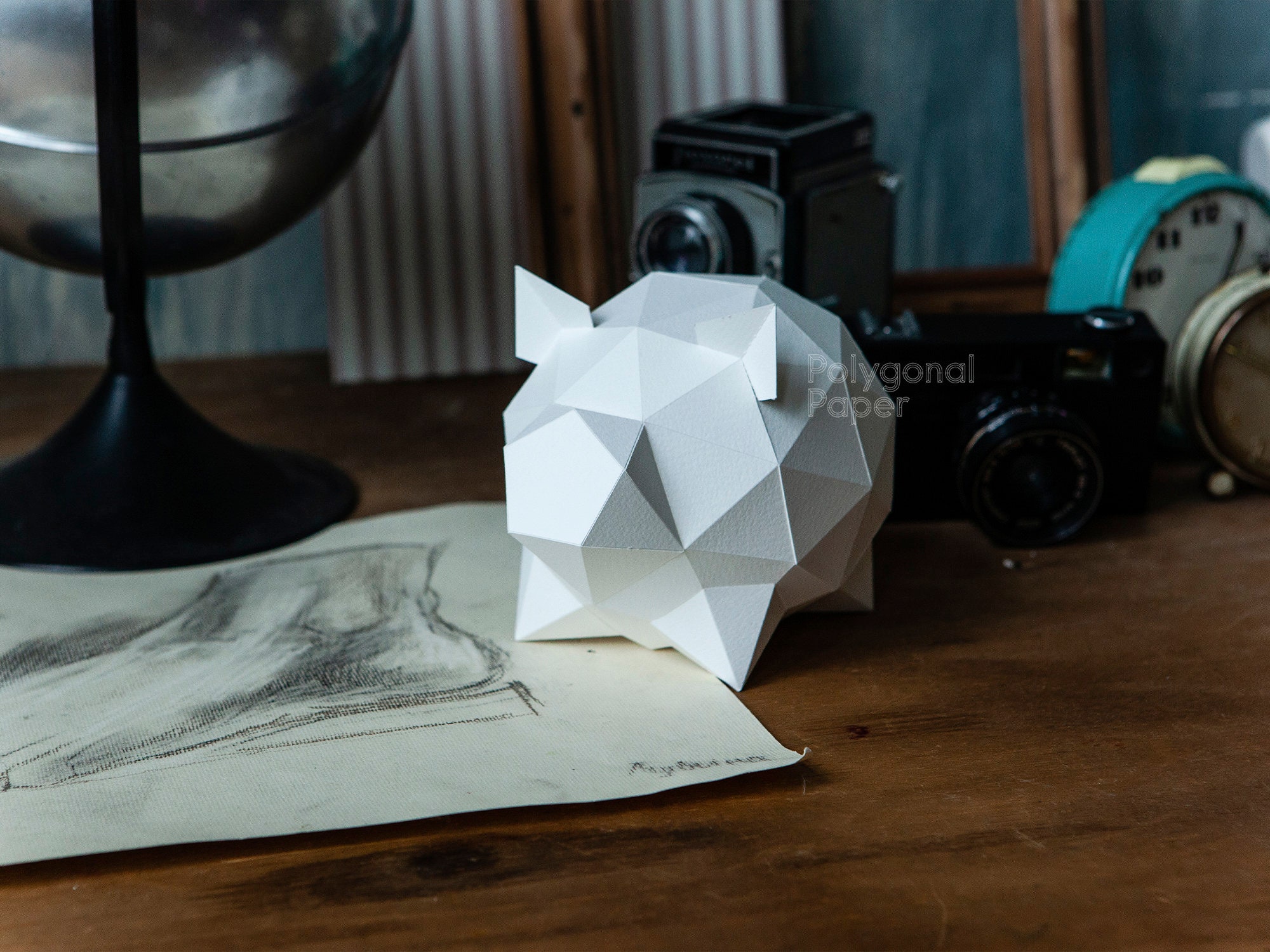 Piggy Bank: Papercraft Template for Making Table Sculpture. - Etsy UK