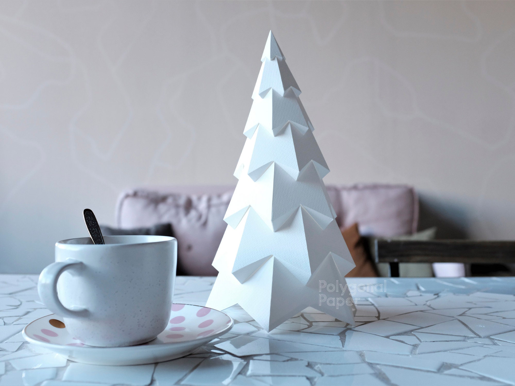 Christmas Tree: Paper Craft Template for Making Low Poly New | Etsy