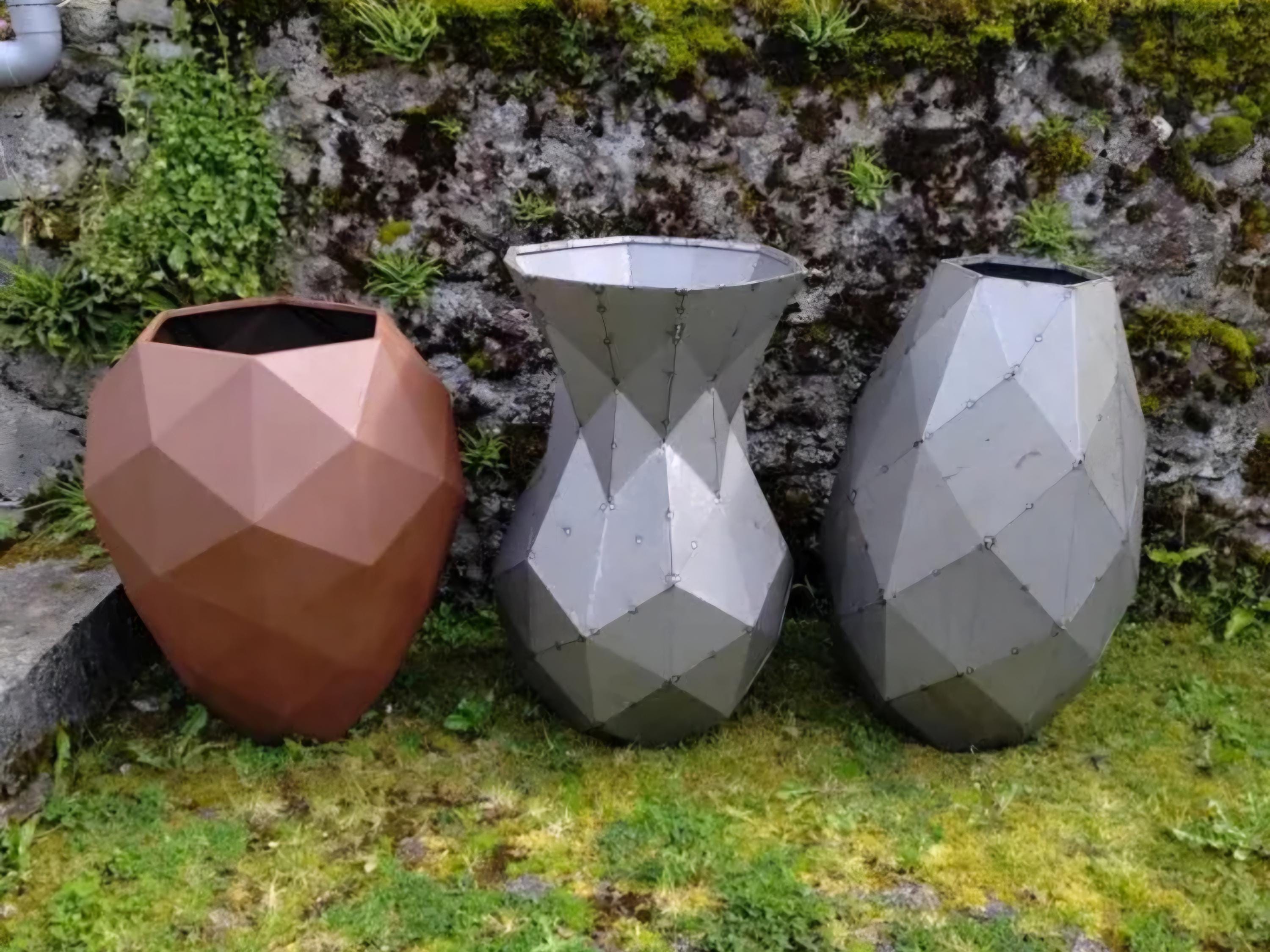 Floor Vases: DIY Sculptures in DXF Format for Assembly From Sheet Metal ...
