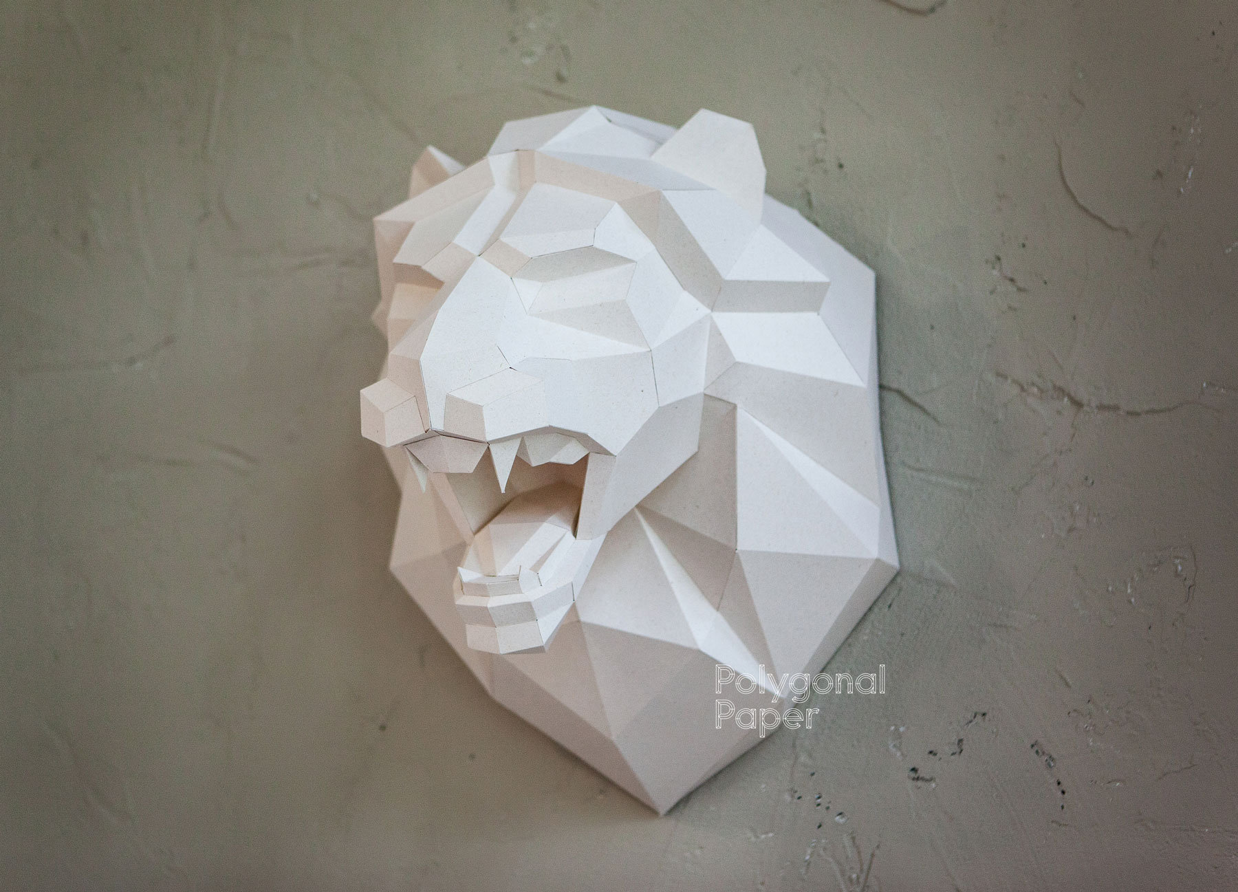 DIY Papercraft Roaring Lion Head: Printable and Cutting Machine ...