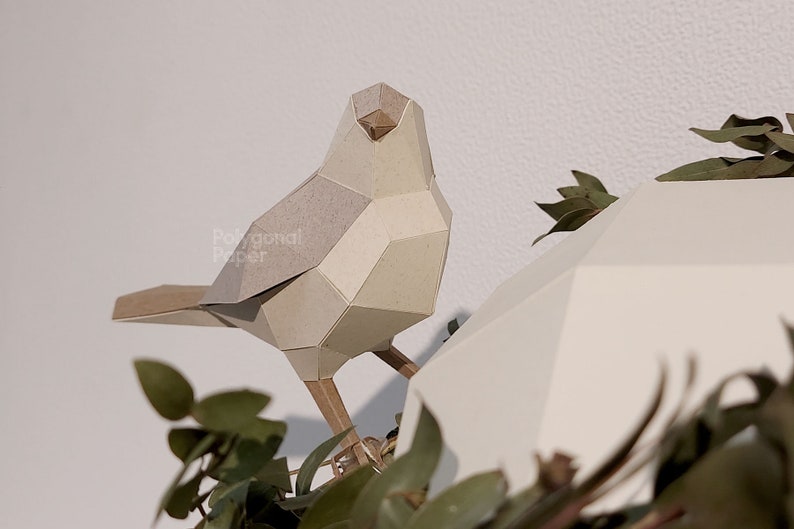 3 Birds: Paper Craft Template for Making Low Poly 3D Table | Etsy