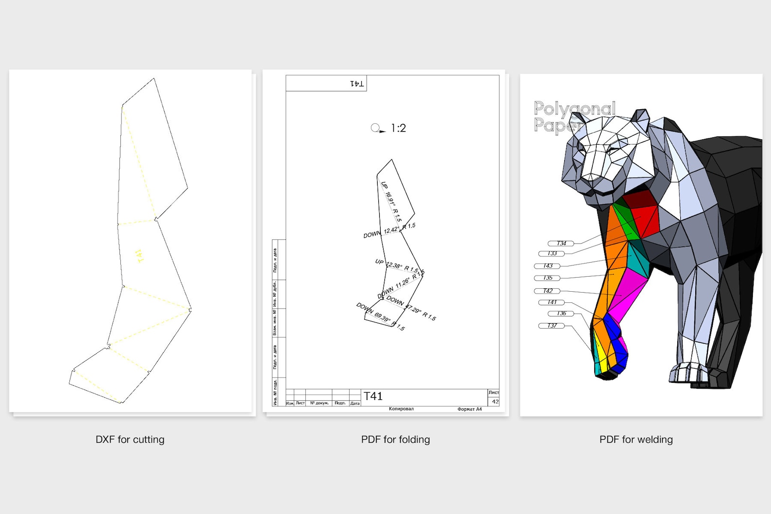 Tiger in DXF Format for Assembly From Metal. Template for - Etsy