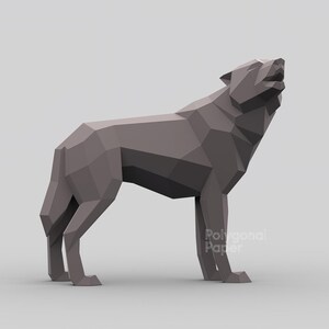 Wolf: DIY Metal Sculpture. DXF Template for Laser Cutting and PDF File ...