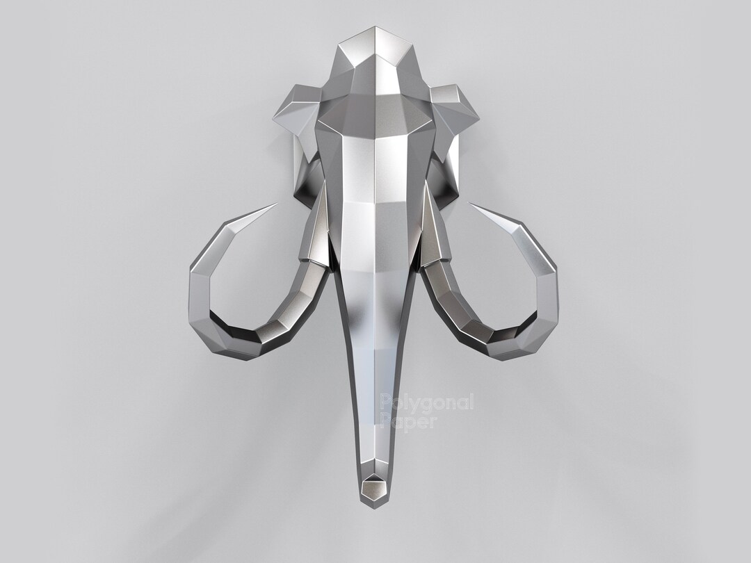 Mammoth Head in DXF Format for Assembly From Sheet Metal. Template for ...