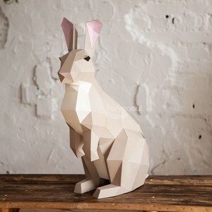 Rabbits: Digital Files for Papercraft. Printable PDF Template, DXF ...