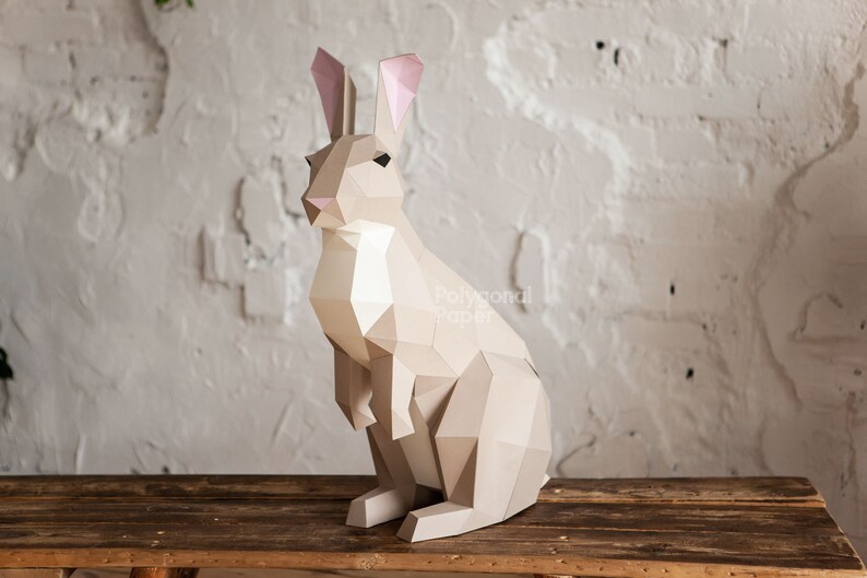 Rabbits: Digital Files for Papercraft. Printable PDF Template - Etsy