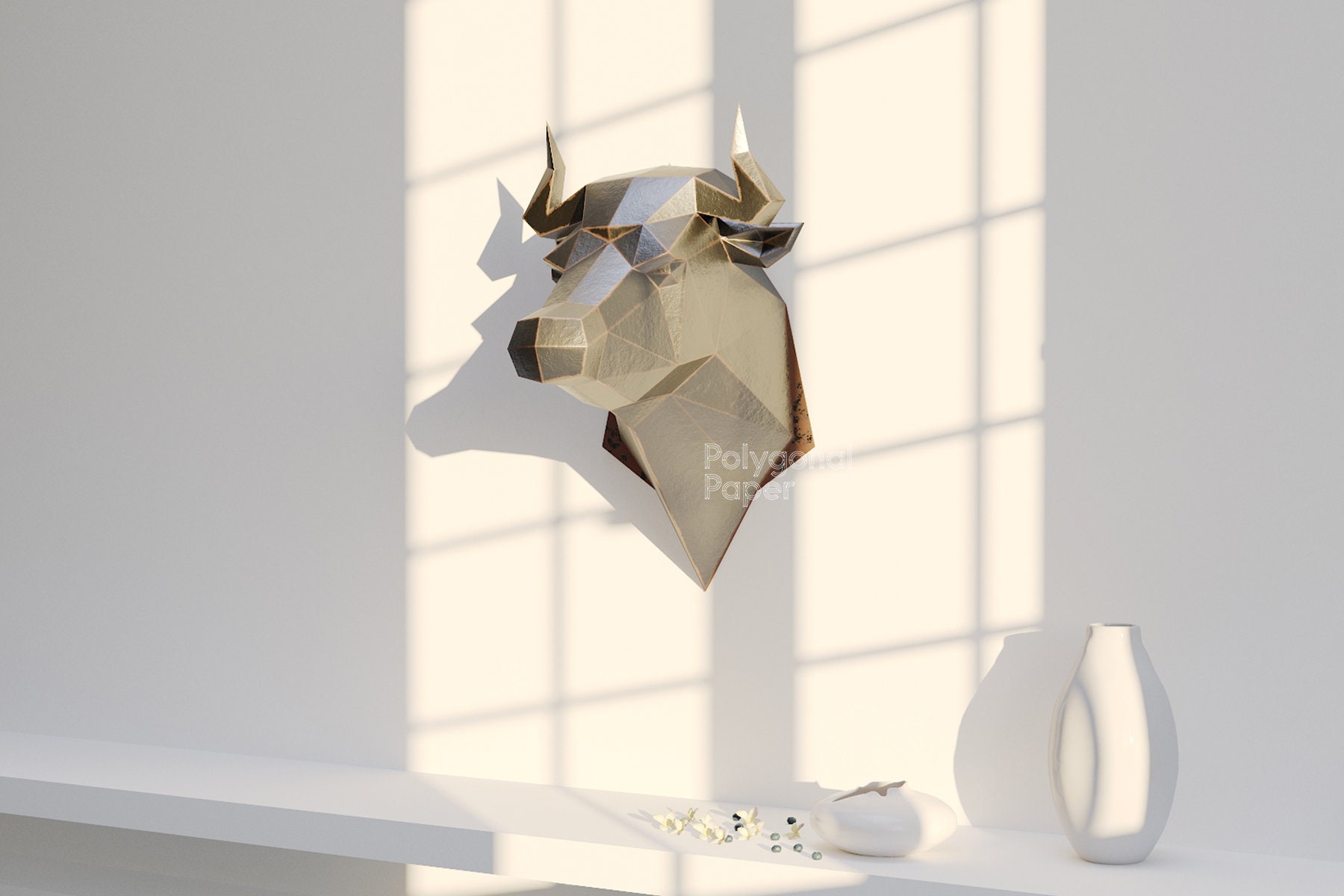 Bull Head in DXF Format for Assembly From Sheet Metal. | Etsy