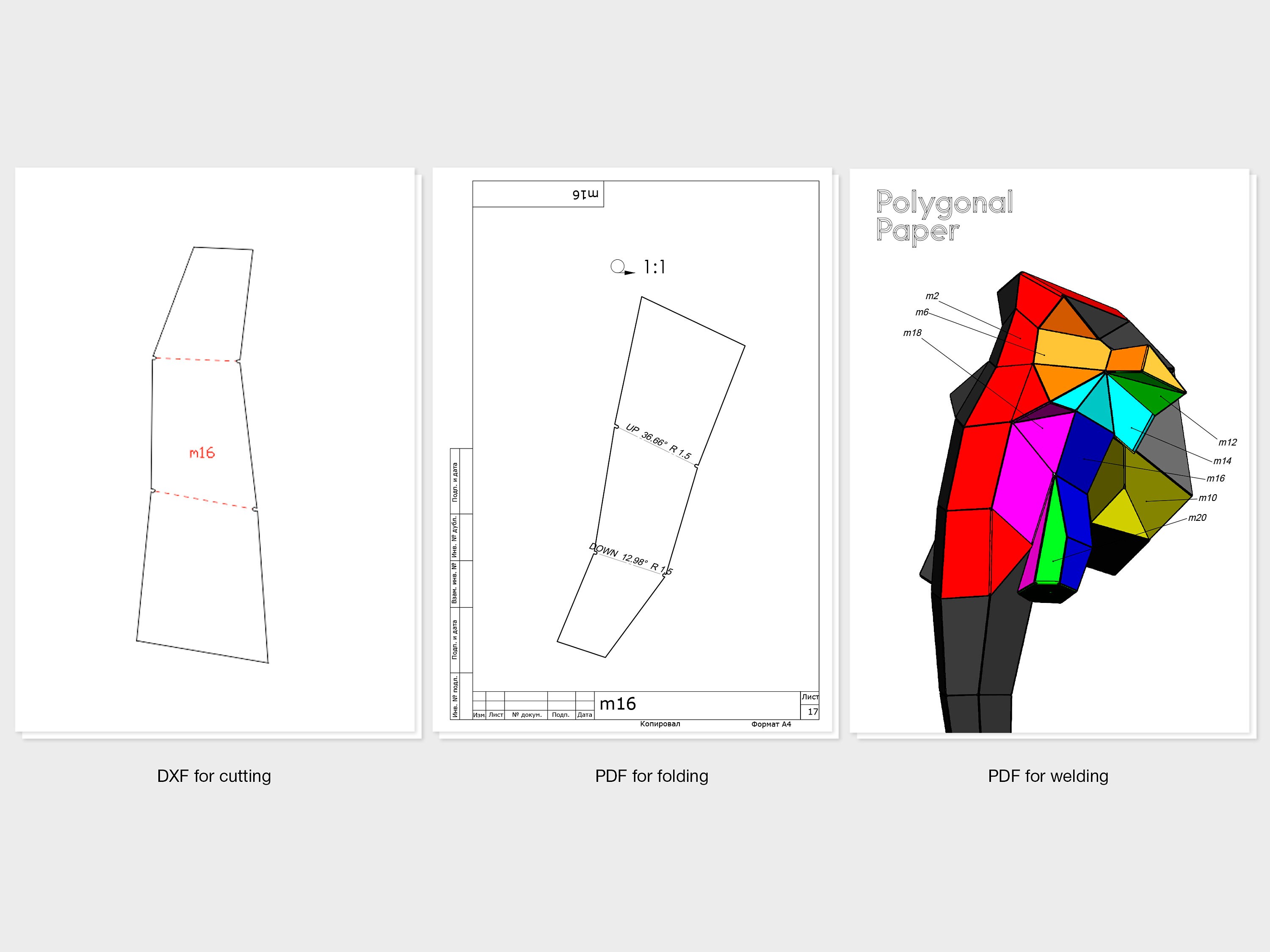 Mammoth Head in DXF Format for Assembly From Sheet Metal. - Etsy Australia