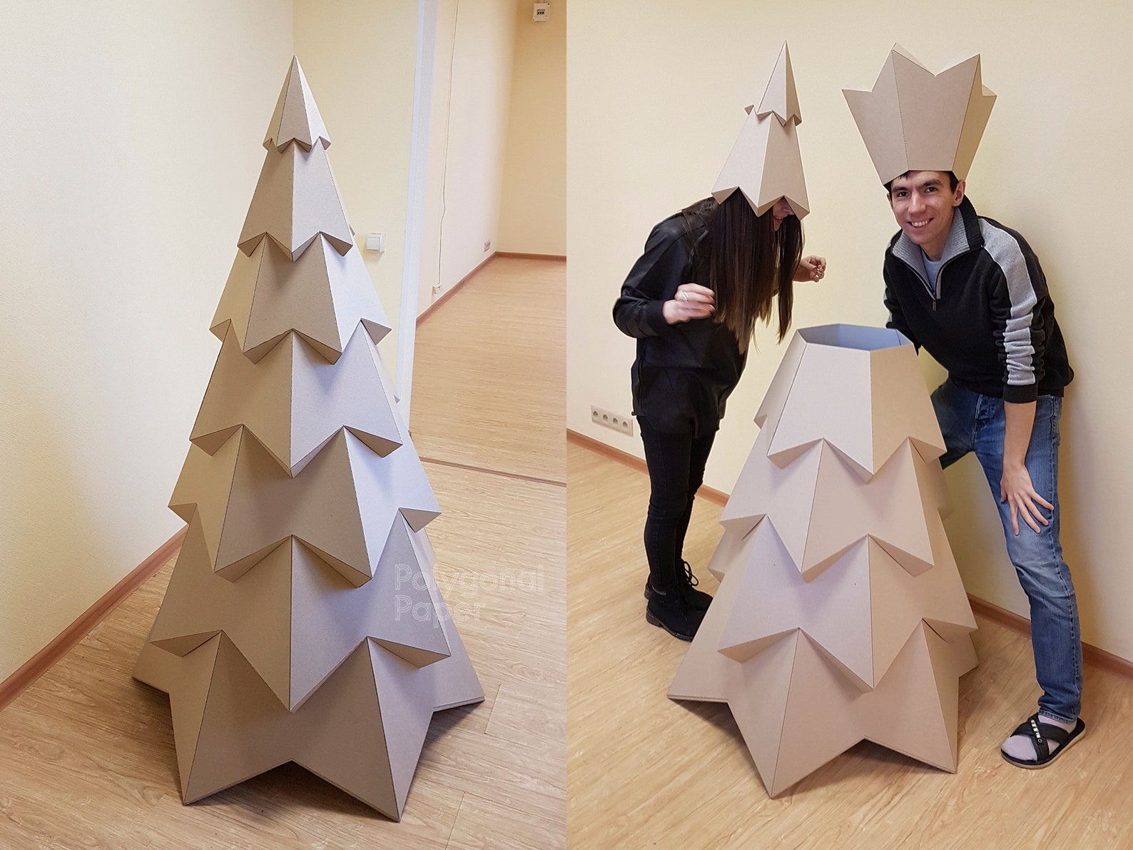 Christmas Tree: Paper Craft Template for Making Low Poly New | Etsy
