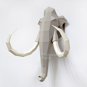 Mammoth Head: Digital Files for Papercraft. Printable PDF Template, DXF ...