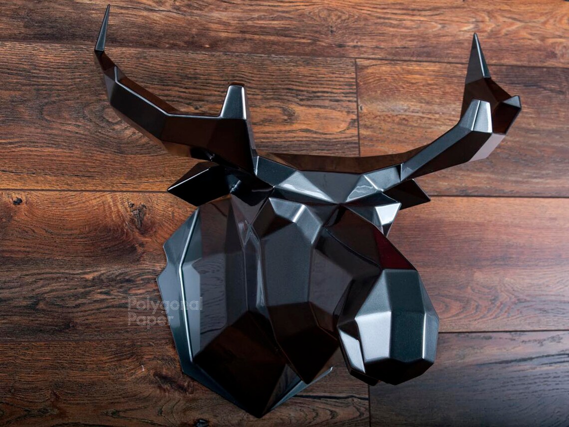 Moose Head in DXF and PDF Format for Assembly From Sheet - Etsy