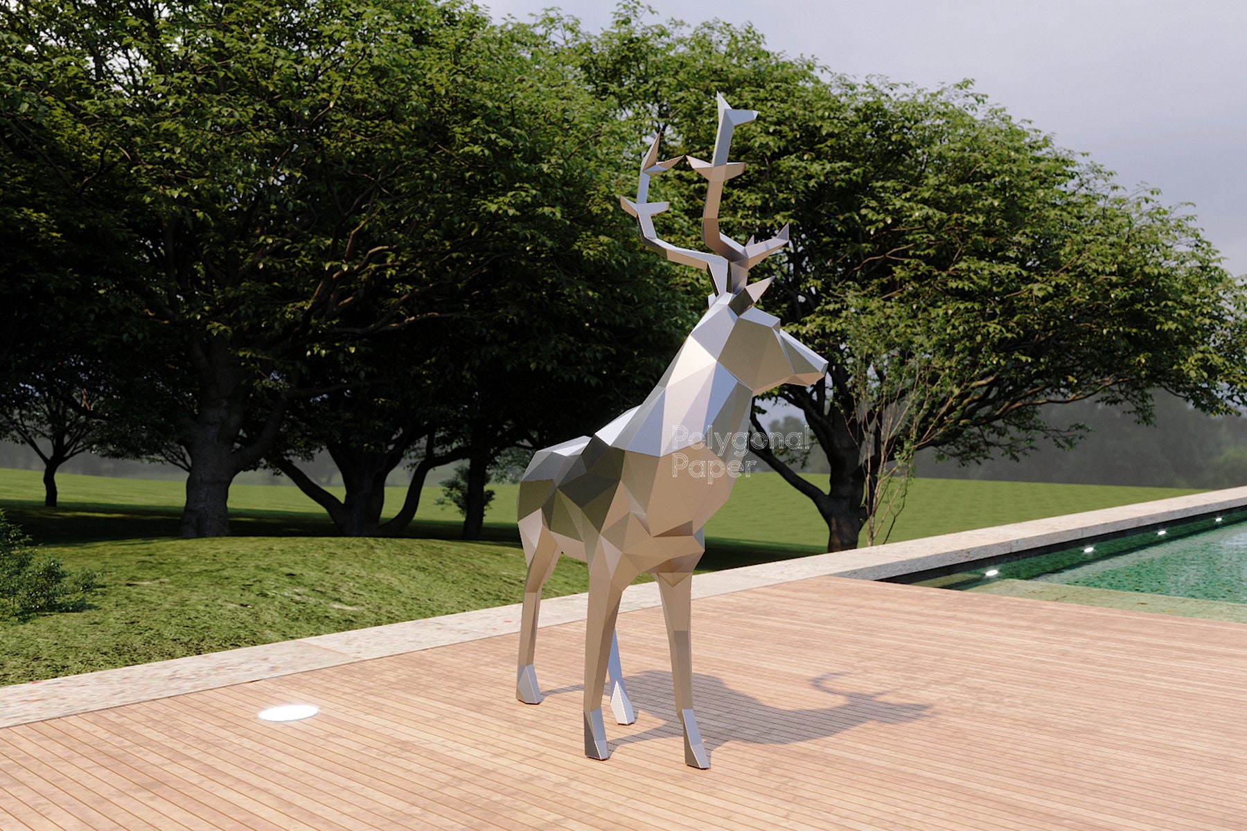 Stag in DXF Format for Assembly From Sheet Metal. Template for - Etsy ...