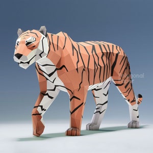 Tiger: Digital Files for Papercraft. Printable PDF Template - Etsy