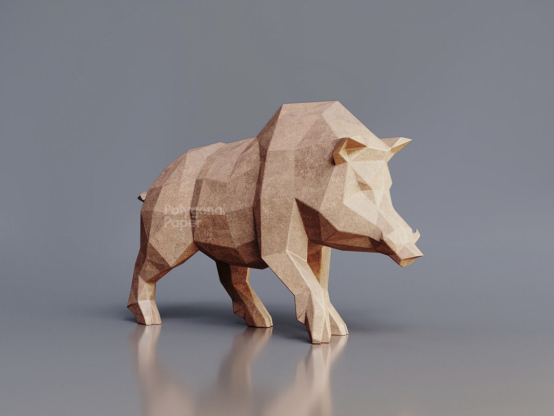 Boar. Drawings in DXF Format for Assembly Geometric Sculpture From ...