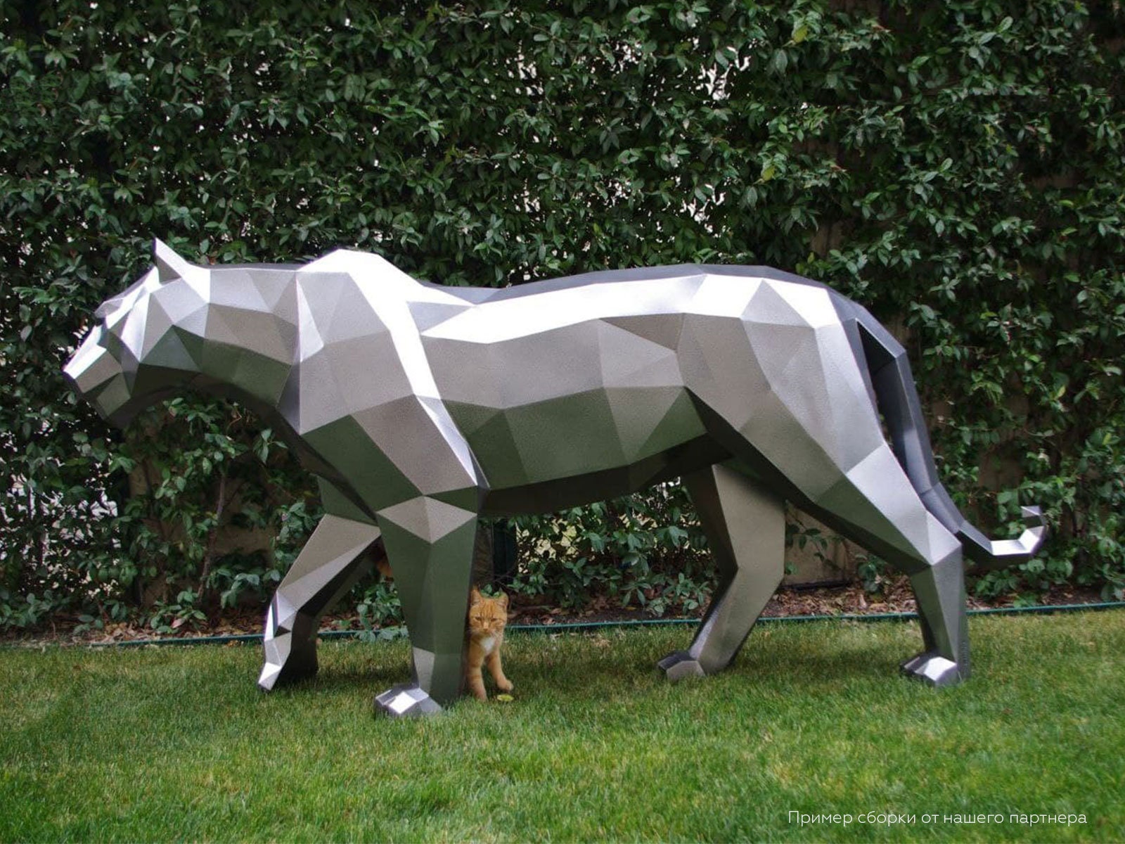 Tiger in DXF Format for Assembly from Metal. Template for Geometric ...