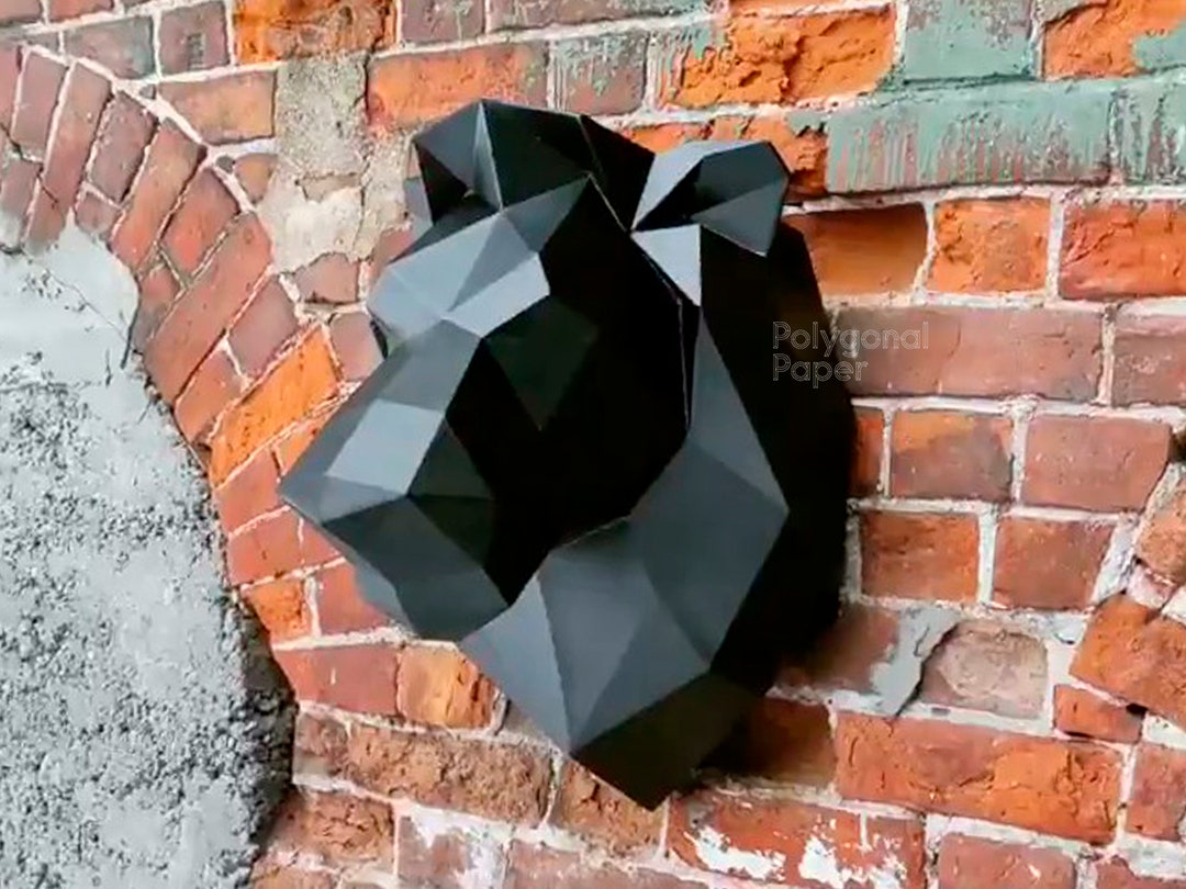 Lion Head in DXF Format for Assembly From Sheet Metal. Template for ...