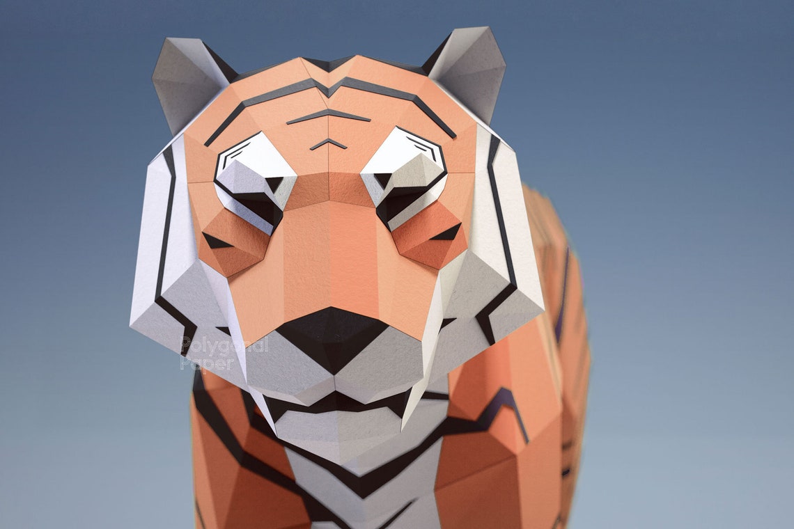 Tiger: Digital Files for Papercraft. Printable PDF Template - Etsy